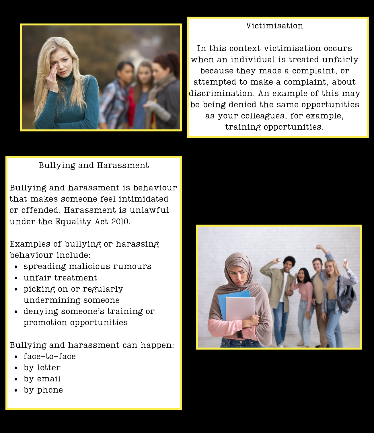 OLCreate: Equality and Diversity: Victimisation, Bullying and ...